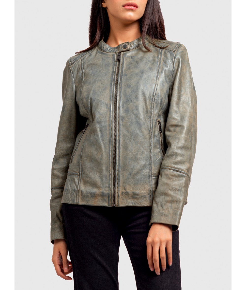 Jade Women Vintage Leather Jacket | Alaskan Leather Company